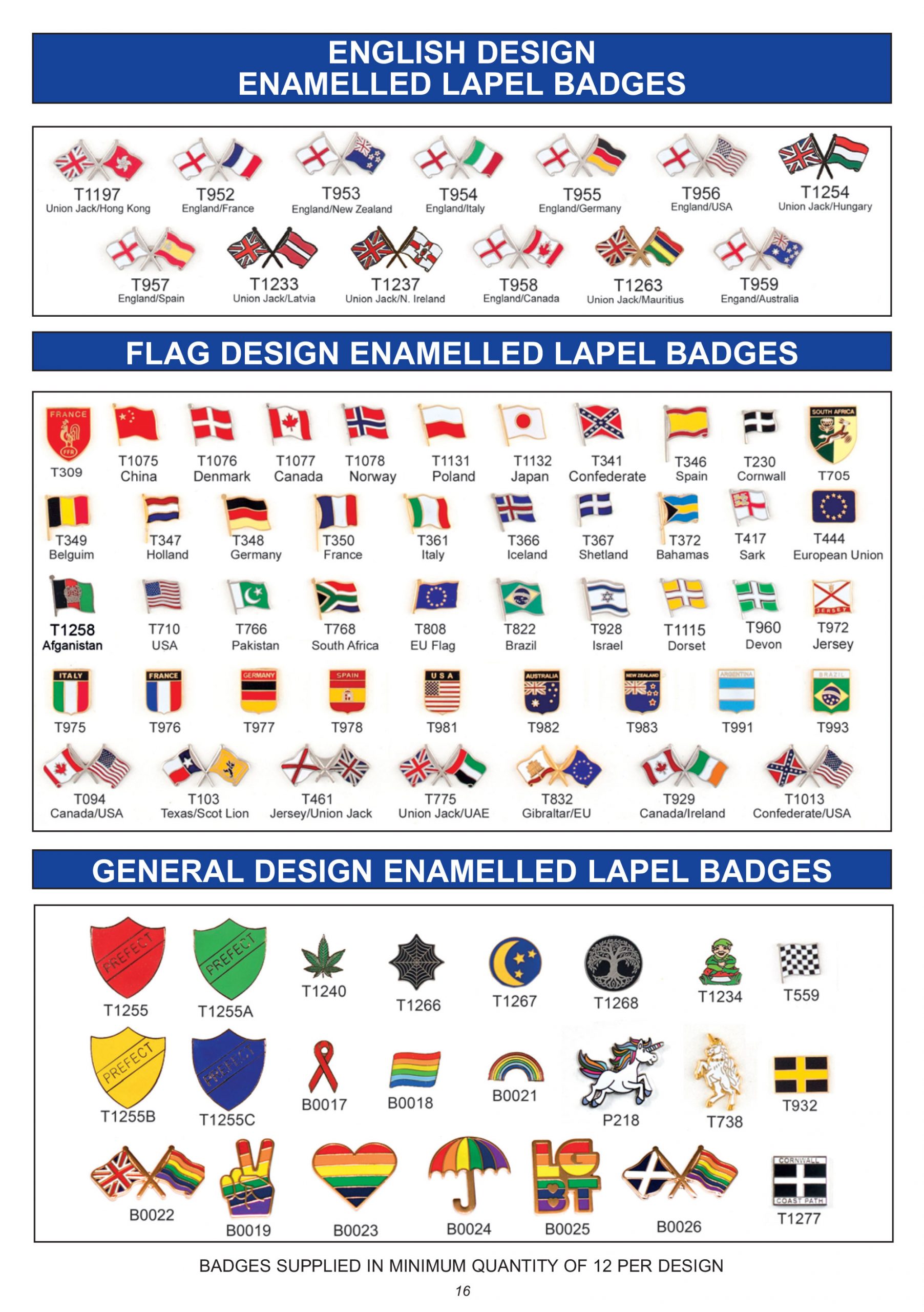 Badges - Tradition Giftware Limited