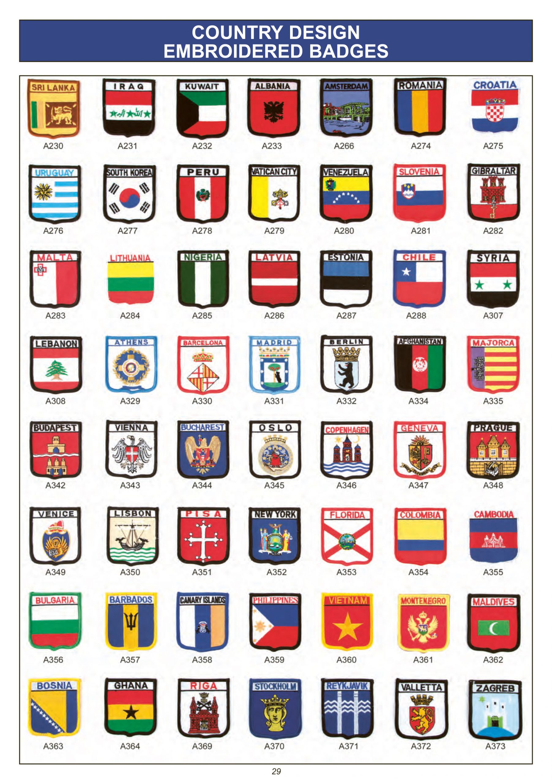 Embroidered Badges & Key Fobs - Tradition Giftware Limited